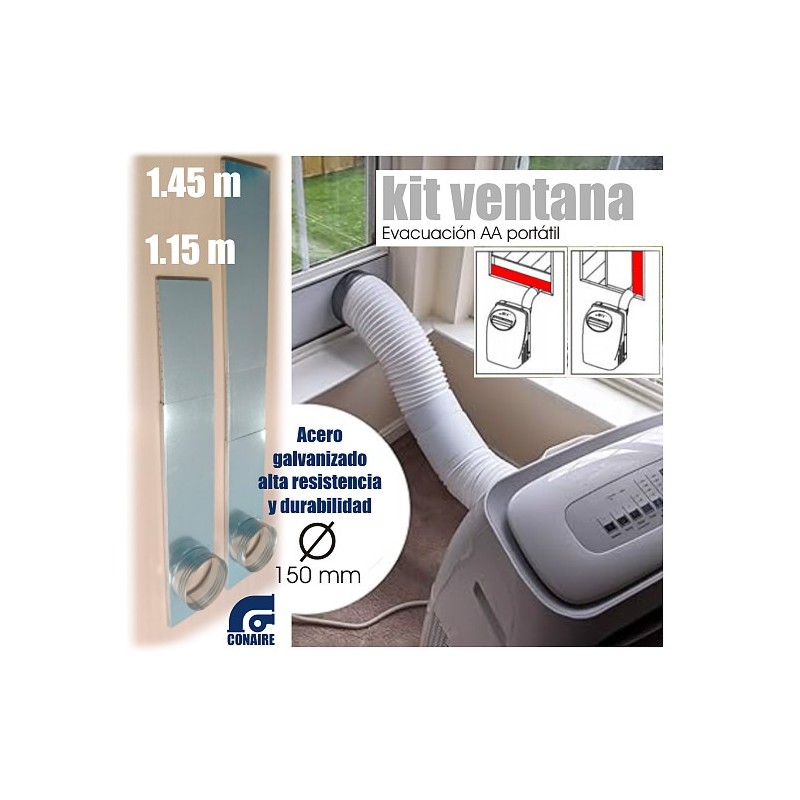 Canal Pvc Con Tapa Bricotub Canalplas Diametro Ø 150 Mm Tramos Kit Ventana Conaire 2 Tramos